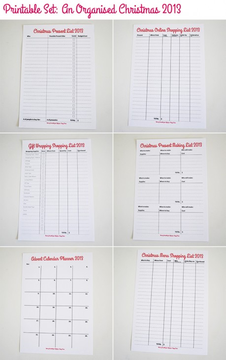 Make 2013 an Organised Christmas | Style for a Happy Home