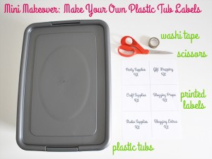 Mini Makeover: Make Your Own Plastic Tub Labels (before) on Style for a ...